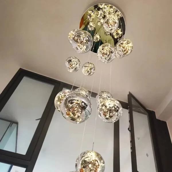 Stair LED Chandelier Modern – Futuristic